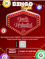 Broadus Ducks Unlimited Bingo : Fri, Aug 23, 2024